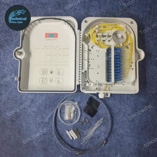 Jual Odp 24 core 3 lubang lengkap Adapter Sc Upc pigtail Sc Upc + Klem Ring fiber optik - Kota ...