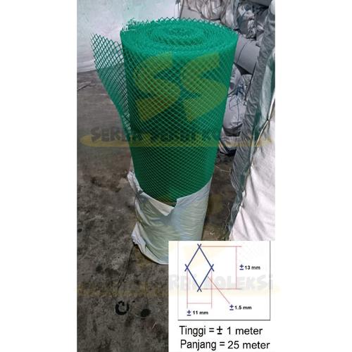 Jual Kawat Jaring Plastik HDPE bentuk diamond lebar 1 meter per rollan ...