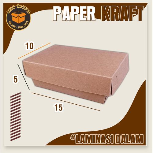 Jual PAPER LUNCH BOX FOOD / CAKE / SNACK 15x10x5 cm laminasi Bagian ...