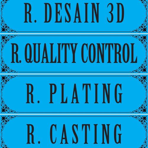 Jual Acrylic papan nama custom sign label ruangan - Kota Tangerang ...