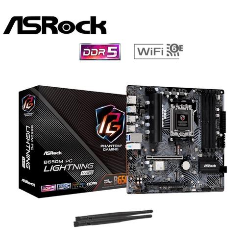 Jual ASROCK B650M PG Lightning WiFi AMD B650 AM5 DDR5 Micro ATX mATX Wi ...