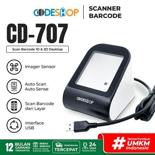 Jual qrcode scanner CODESHOP CD-707 bisa scan layar hp - Jakarta Pusat - Codeshop Indonesia ...