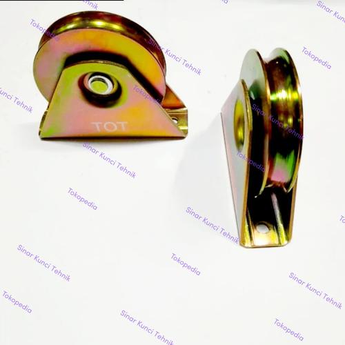 Jual Roda Rel Besi Pagar Pintu V 80mm / Roda Single Bearing V 80 mm TOT ...