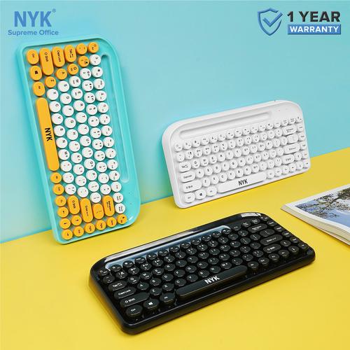 Promo Keyboard Wireless Bluetooth Round Keycaps Stand Holder NYK K70 ...