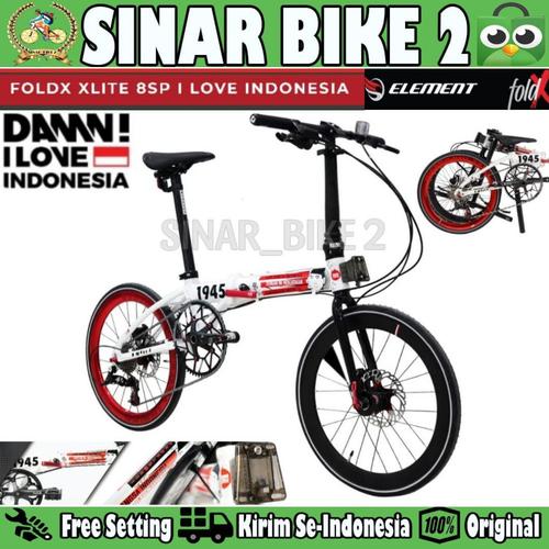 Jual Sepeda Lipat ELEMENT FOLDX XLITE DAMN I LOVE INDONESIA Ukuran 20 ...