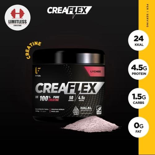 Promo FITLIFE CREAFLEX 300 GRAM - 100% Creatine Monohydrate LYCHEE LECI ...