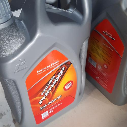 Jual Oli Pertamina Prima XP SAE 20W-50 Botol API SL Ukuran 4llter ...