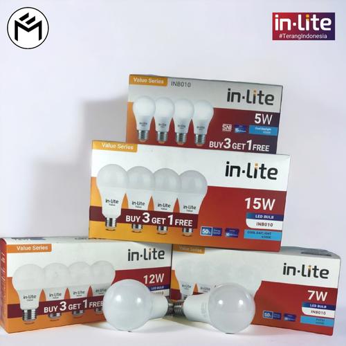 Jual PAKET SUPER MURAH BELI 3 GRATIS 1 LAMPU LED INLITE 5W 7W 12W 15W ...