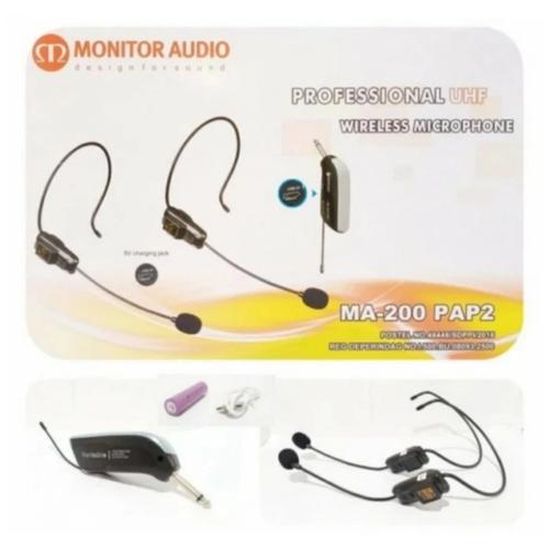 Jual Mic Wireless Bando Headset Monitor Audio MA 200 PAP 2 / PAP2 ...