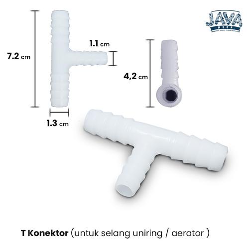Jual Konektor T 11 mm to 13 mm Sambungan aerator konektor selang ...