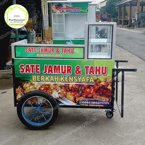 Jual Gerobak Sate Jamur dan Tahu - Kab. Kediri - Wawalumunium Official ...