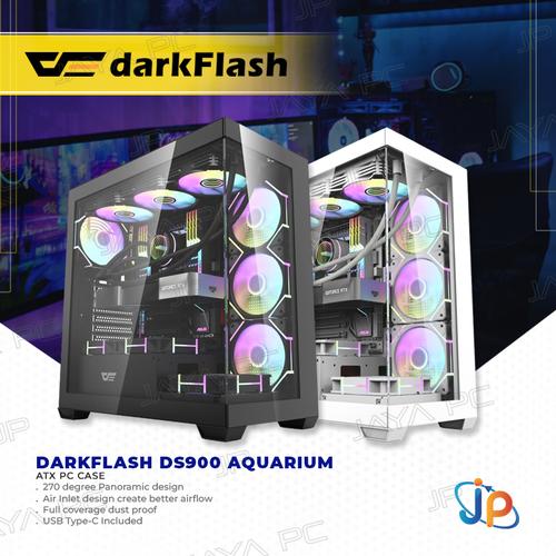 Promo darkFlash DS900 AQUARIUM ATX PC CPU Case - Tempered Glass Casing - Hitam Cicil 0% 3x ...