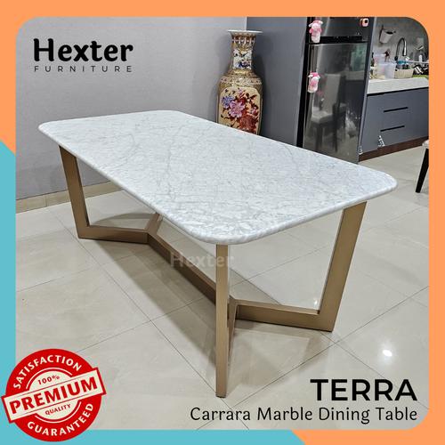 Jual TERRA - Luxury Carrara Marble Dining Table Meja Makan Marmer ...