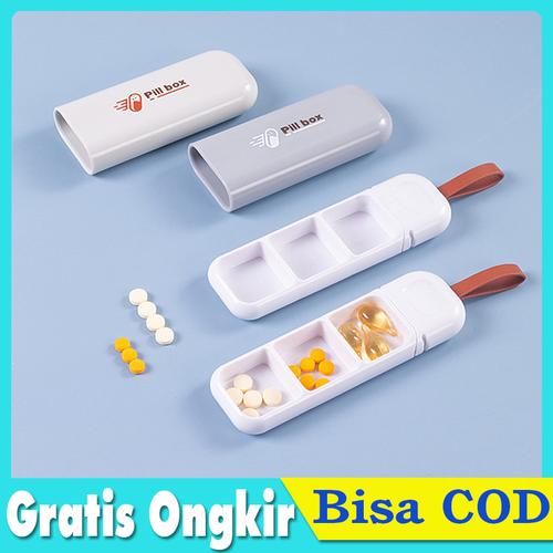 Jual 3 Grid Pill Box Tempat Obat Vitamin Portable Mini Tablet Dispenser ...