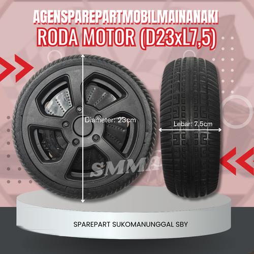 Jual Ban Roda Mobil/Motor Mainan Aki Bahan Karet Anak Diameter 23cm x 7 ...