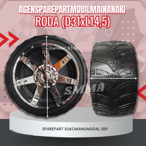 Jual Ban Roda Mobil/Motor Mainan Aki Bahan Karet Anak Diameter 31cm x ...