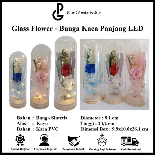 Promo Glass Flower - Bunga Kaca Panjang LED -Dekorasi Hiasan Gift Bunga ...