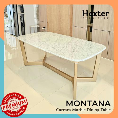 Jual MONTANA - Luxury Carrara Marble Dining Table Meja Makan Marmer ...