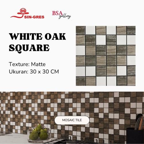 Jual KERAMIK MOSAIC DINDING SINGRES / MOZAIK COKELAT LANTAI BACKSPLASH ...