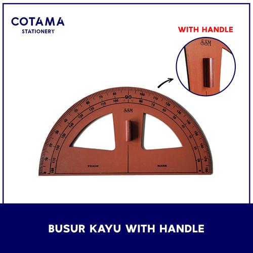 Jual Busur Kayu Papan Tulis Besar 180 derajat dengan Handle - Jakarta ...