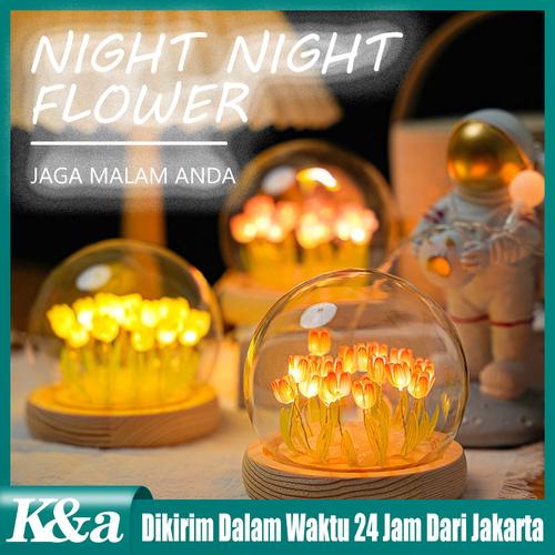 Jual Tulip DIY Lampu Malam Bunga Buatan Sendiri Suasana Kreatif Lampu ...