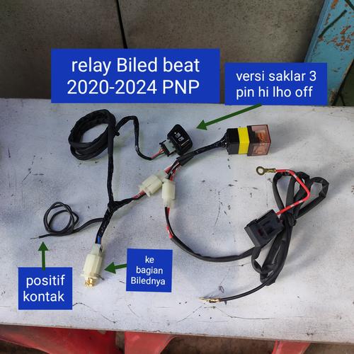 Jual relay Biled beat deluxe 2020-2024 PNP versi saklar 3 pin hi lho ...