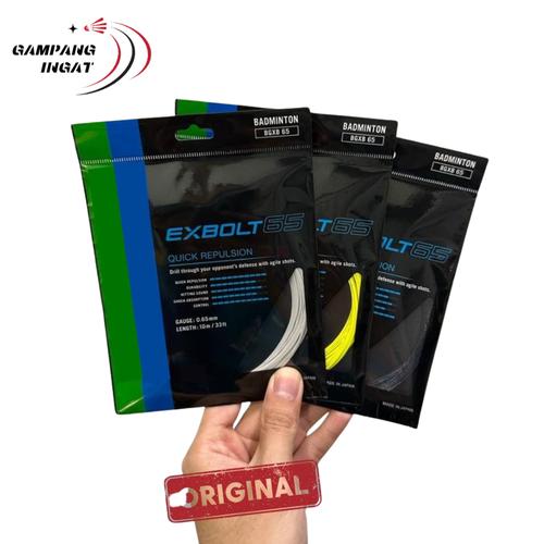 Jual Badminton String / Senar Raket Yonex Exbolt 65 Original - Putih ...