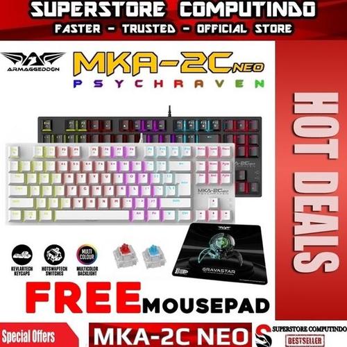 Jual Keyboard Gaming Mechanical Armaggeddon Mka-2c Neo Psychraven Tkl