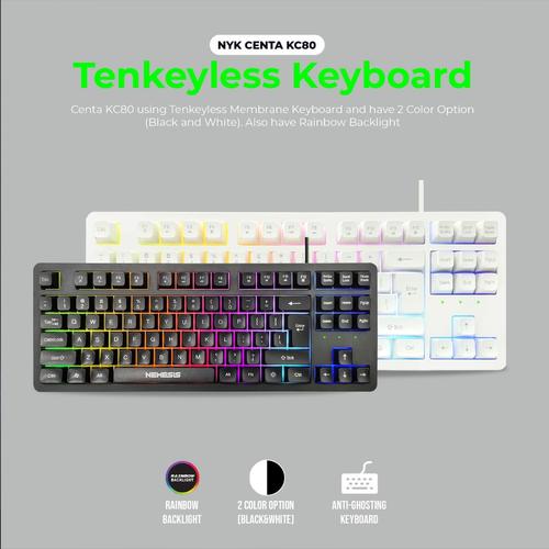 Jual NYK Nemesis Keyboard Combo 3 in 1 TKL CENTA KC80 - Putih - Kota ...