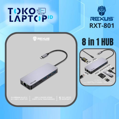 Jual Rexus RXT-801 USB HUB 8in1 Converter For PC / Laptop / Tablet ...