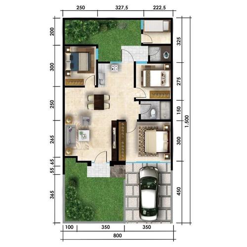 Jual Model denah rumah dengan konsep minimalis elegan model baru - Kab ...