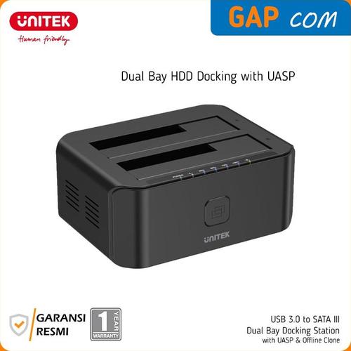 Jual HDD/SSD DOCKING STATION USB 3.0 to SATA III with UASP/OffClone UNITEK - Jakarta Selatan ...