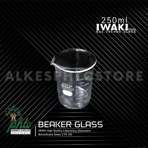 Jual IWAKI Beaker Glass 250ml Low Form l Gelas Kimia 250 ml ...