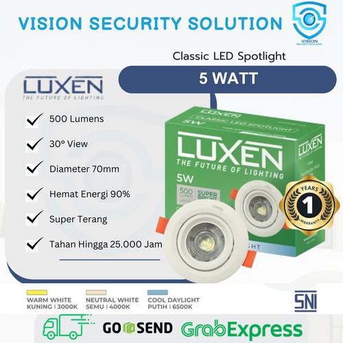 Jual Luxen LED Classic Spotlight 5 Watt - 6000K - Putih - Kab ...
