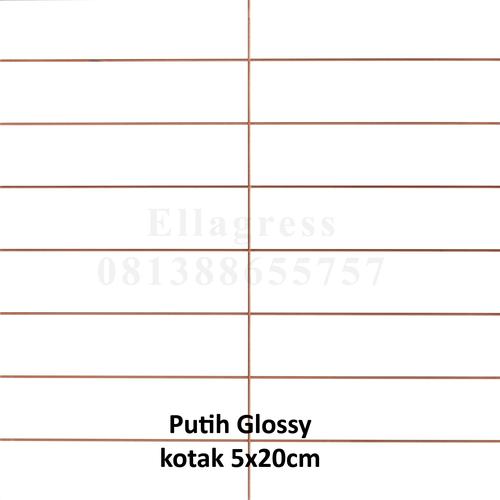 Jual Mosaik Precut Nat Palsu Ellagress Kotak Keramik 40X40 - Putih GL ...