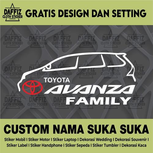 Jual Stiker Cutting Toyota Avanza Family | Stiker Cutting Custom - Kota ...