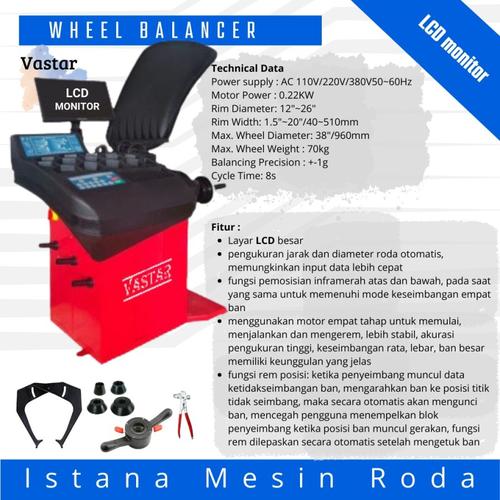 Jual mesin balancing lcd monitor merk vastar wheel balancer lcd monitor ...