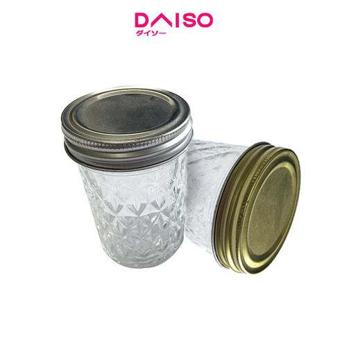 Jual Daiso Glass Canister -Diamond Pattern - 250mL - - Silver - Jakarta ...
