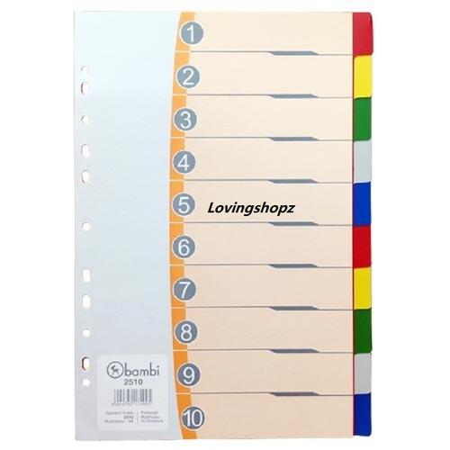 Jual Pembatas Binder Plastik F4, Tab Divider Bambi ukuran Folio ...