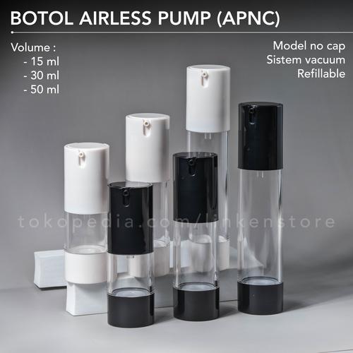 Jual Botol Airless PUMP - Mini Travel Size Lotion Serum Skincare - APNC ...