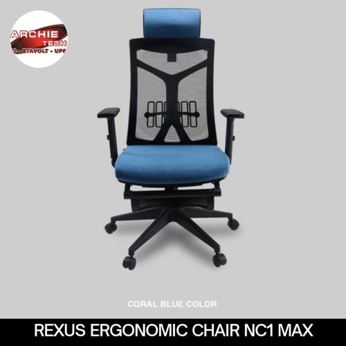 Jual REXUS ERGONOMIC CHAIR NC1 MAX Coral Blue Kursi Gaming Rexus NC 1 ...