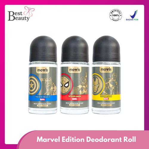 Jual MORRIS Marvel Edition Deodorant Roll On 50ml Series - Captain ...