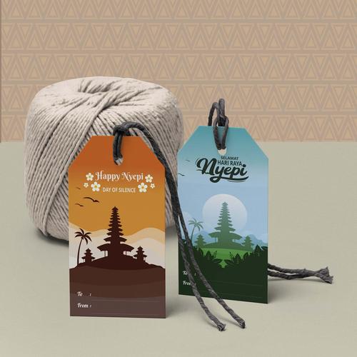 Jual Hang Tag Label Gantung / Stiker Tema Hari Raya Nyepi Silence Day ...