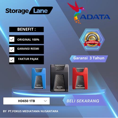Jual Adata HD650 1TB USB 3.1 - HD HDD Hardisk Eksternal External ...