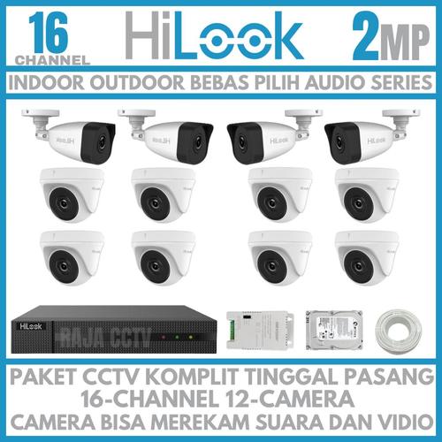 Jual paket cctv hilook 2mp 16 channel 12 camera turbo hd 1080p kamera ...