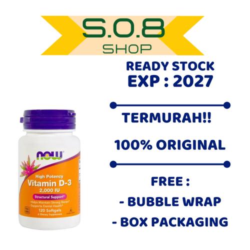 Jual Now Foods, Vitamin D-3, High Potency, 1,000 - 10,000 IU - 1000IU - Jakarta Barat - Sob's ...