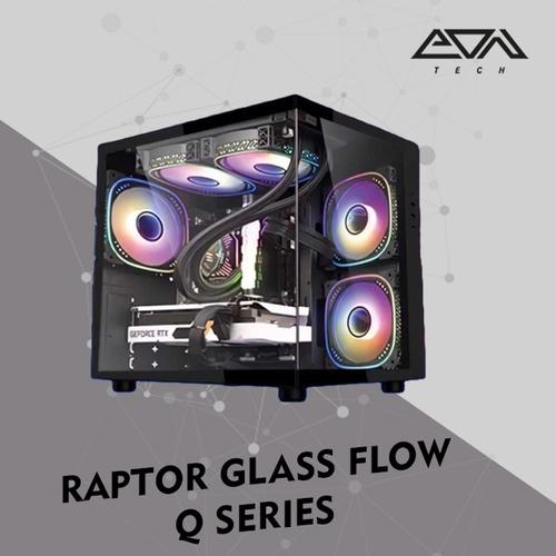 Jual RAPTOR GLASS FLOW Q SERIES PC Gaming Case | Casing M-ATX include ...
