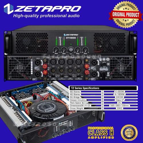 Jual POWER AMPLIFIER ZETAPRO ZT4800 / Power Ampli Zetapro ZT 4800 / Zetapro Original - Jakarta ...