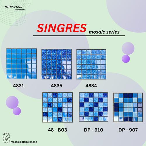 Jual Mozaik Mosaic Keramik Kolam Renang Merk SinGres Series - Type 4835 ...
