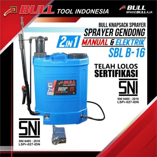 Jual Sprayer Hama Gendong (BIRU) BULL SBLB-16 SNI 16 Liter Auto+Manual ...
